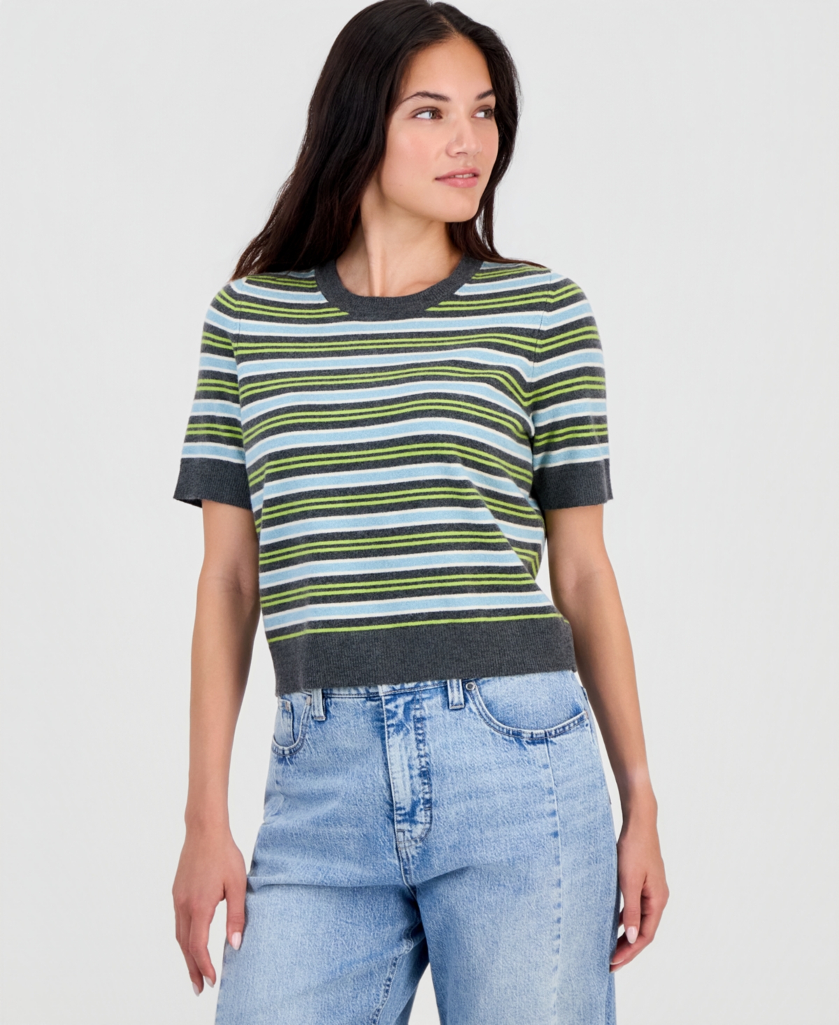 Click here for On 34th Womens Short-Sleeve Easy Crewneck Sweater... prices