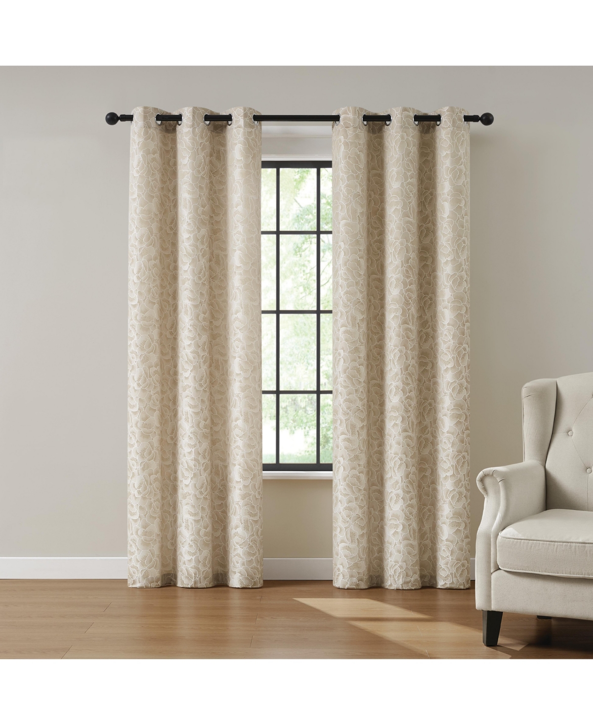 Click here for 5th Avenue Lux Shelton Burn Out Grommet Window Cur... prices