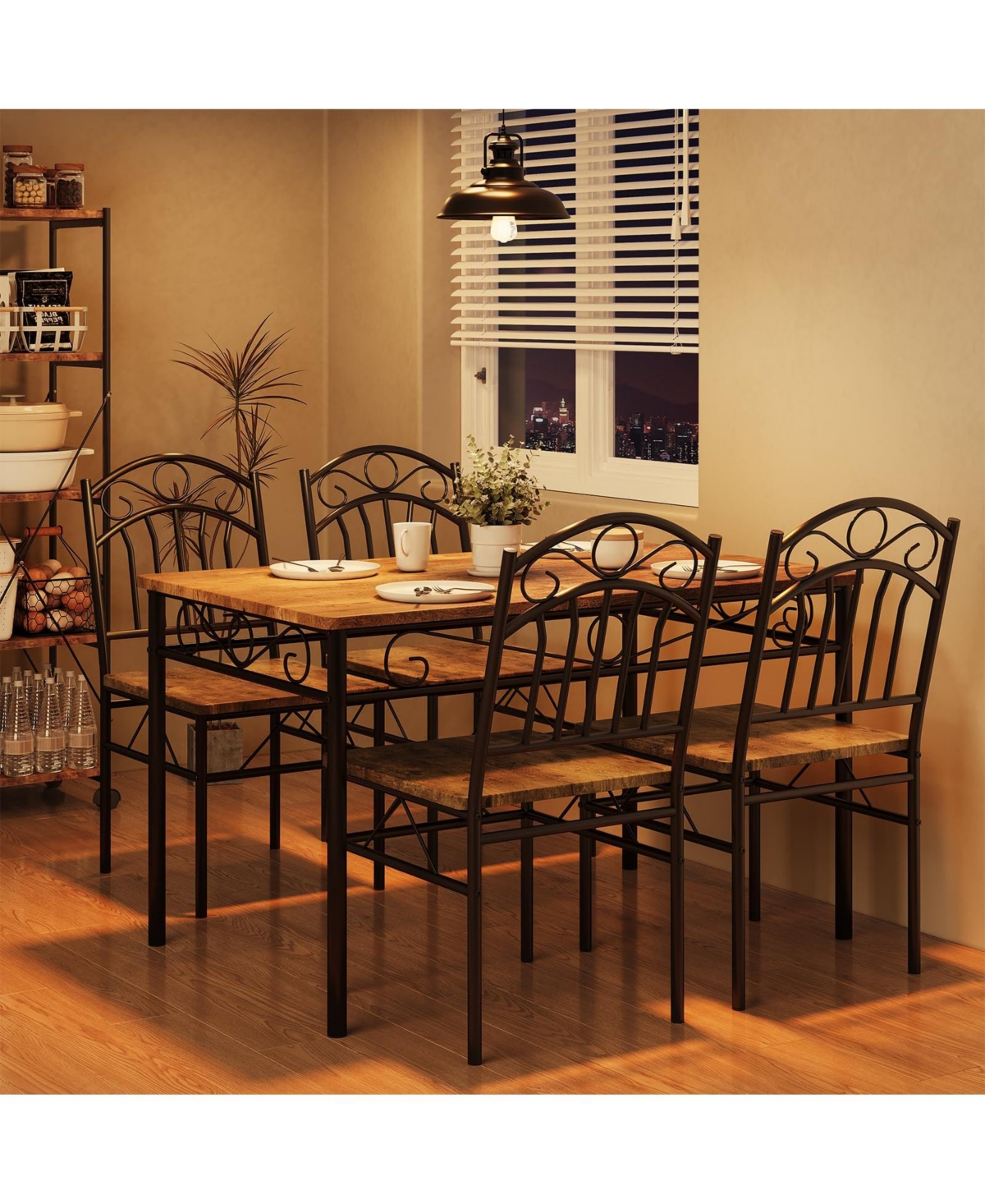Click here for homfan Modern Dining Table Set for 4  Rectangular... prices