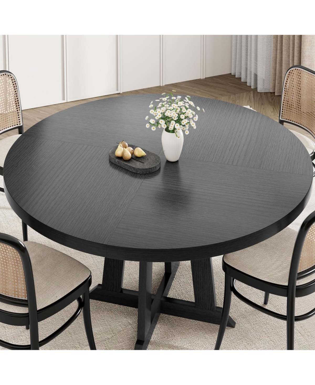 Click here for gaomon Round Dining Table for 4  Farmhouse Kitchen... prices