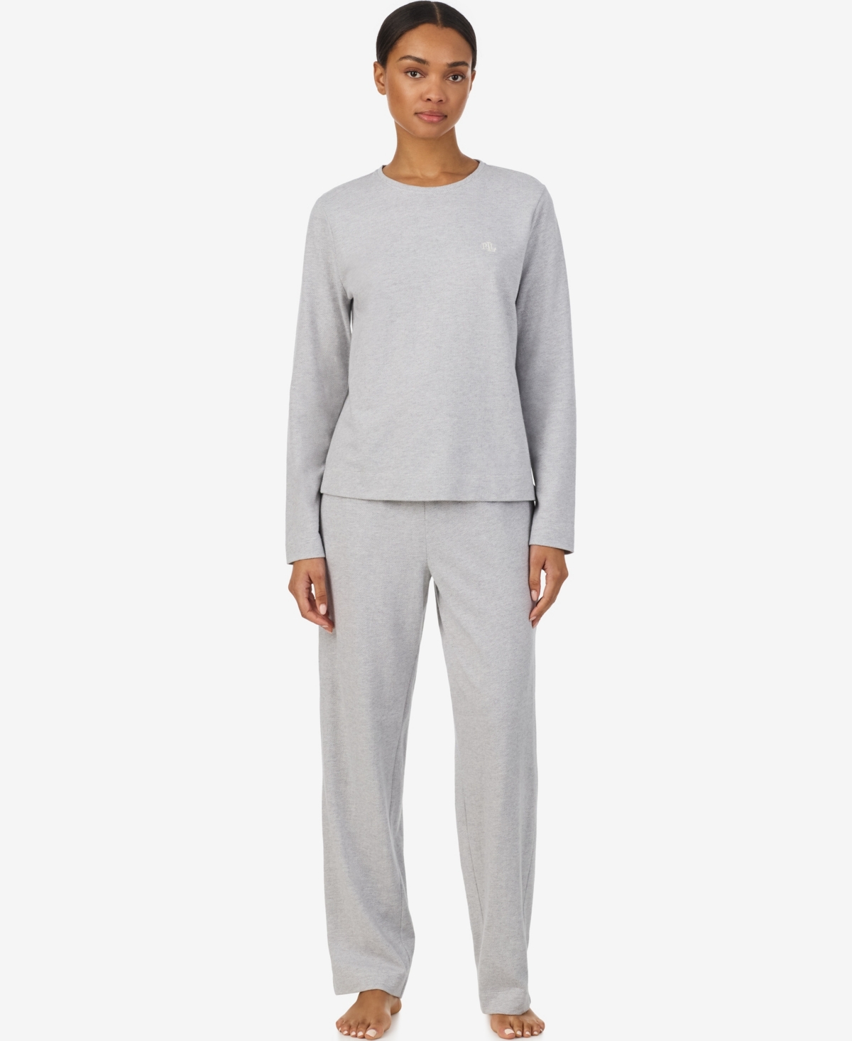 Click here for Lauren Ralph Lauren Womens Crewneck Pajama Set - G... prices
