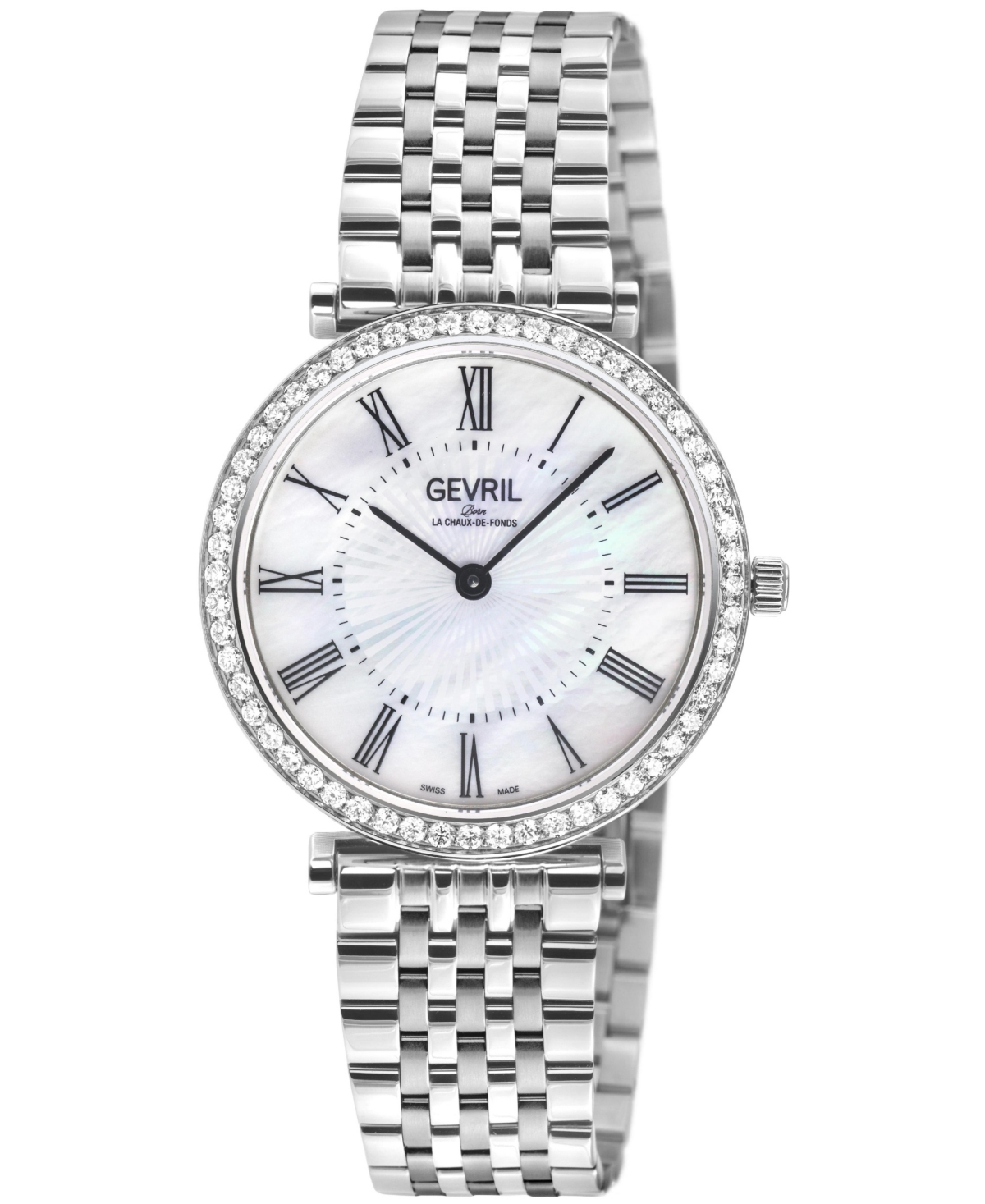 Click here for Gevril Womens Atelier 57 Swiss Quartz Diamond Silv... prices
