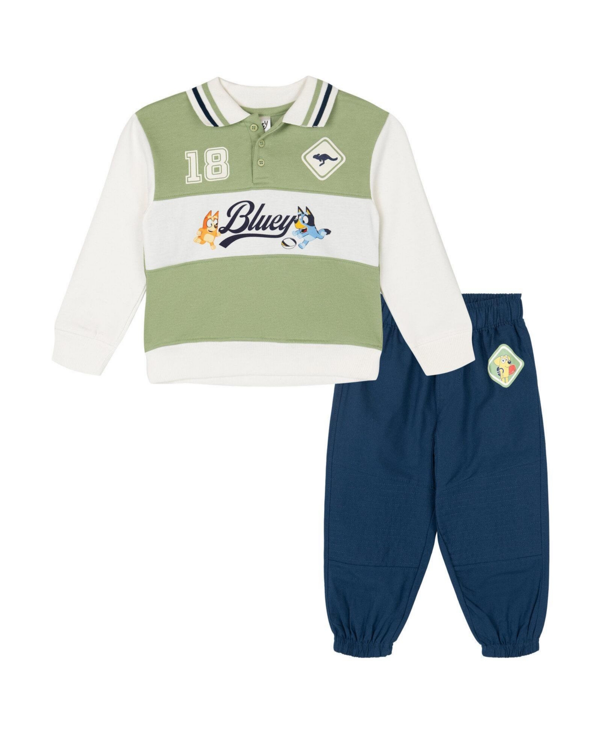 Click here for Bluey Toddler Boys(2T-4T) 2-Piece Fleece Polo and... prices