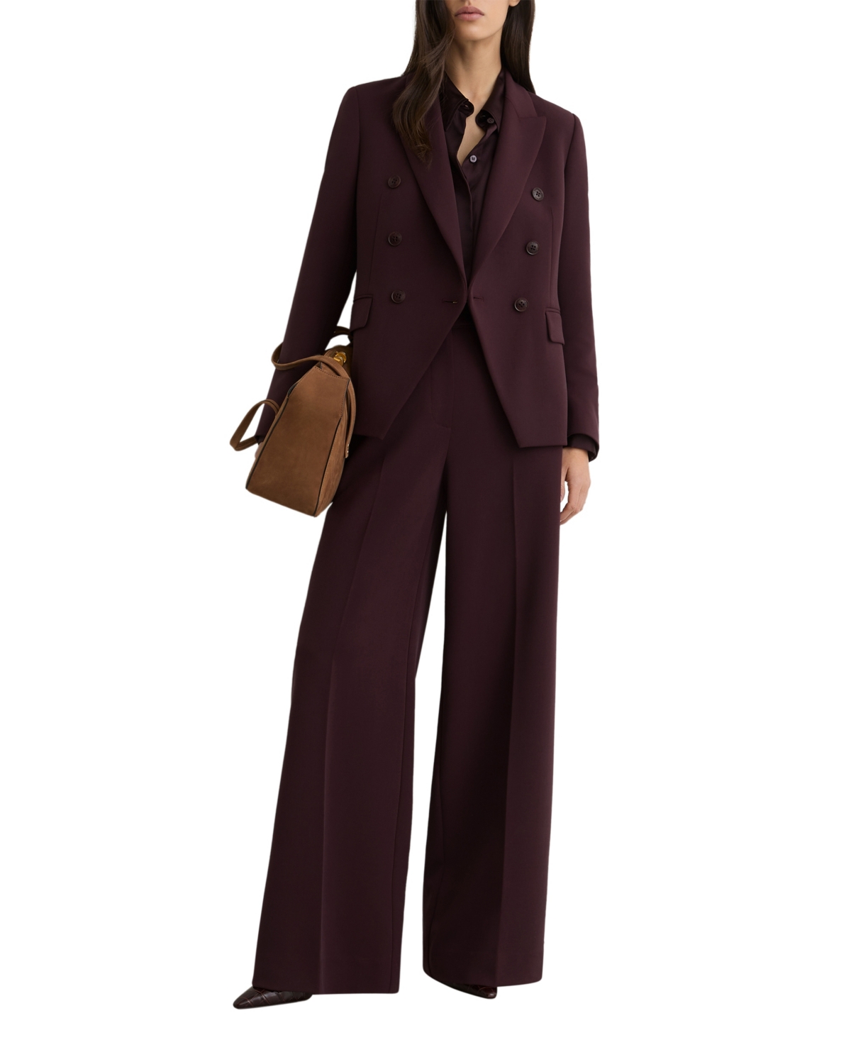 Click here for Reiss Womens Gabi Double-Breasted Peak Lapel Blaze... prices