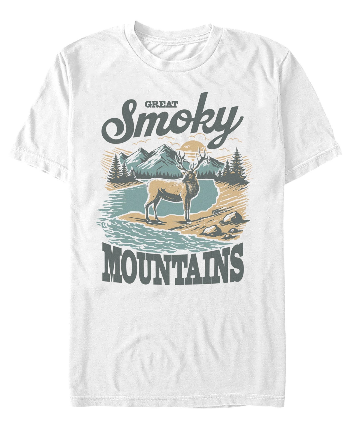Click here for Fifth Sun MensÂ Generic Smoky Elk T-Shirt - White prices