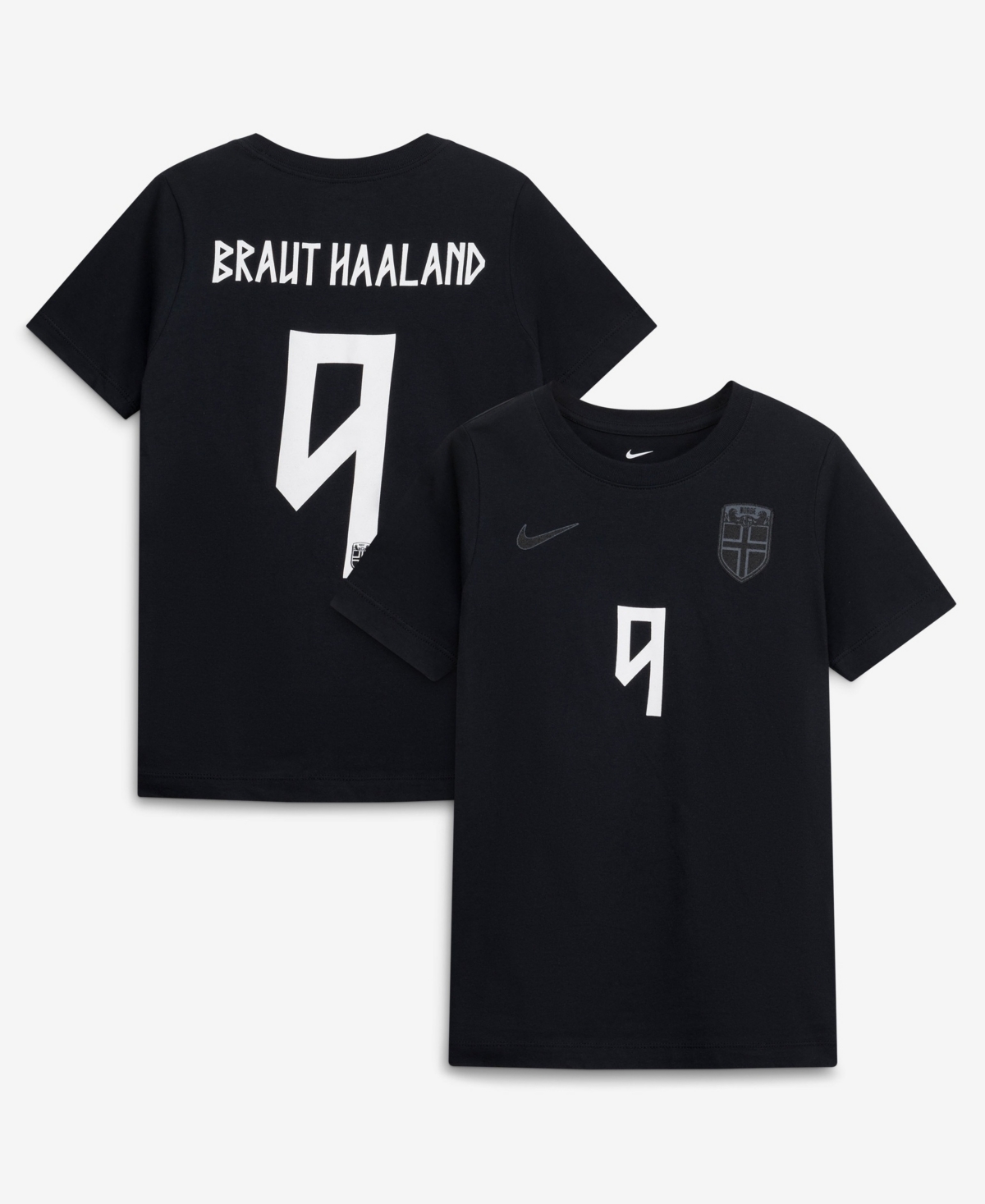 Click here for Nike Big Boys and Girls Erling Haaland Black Norwa... prices