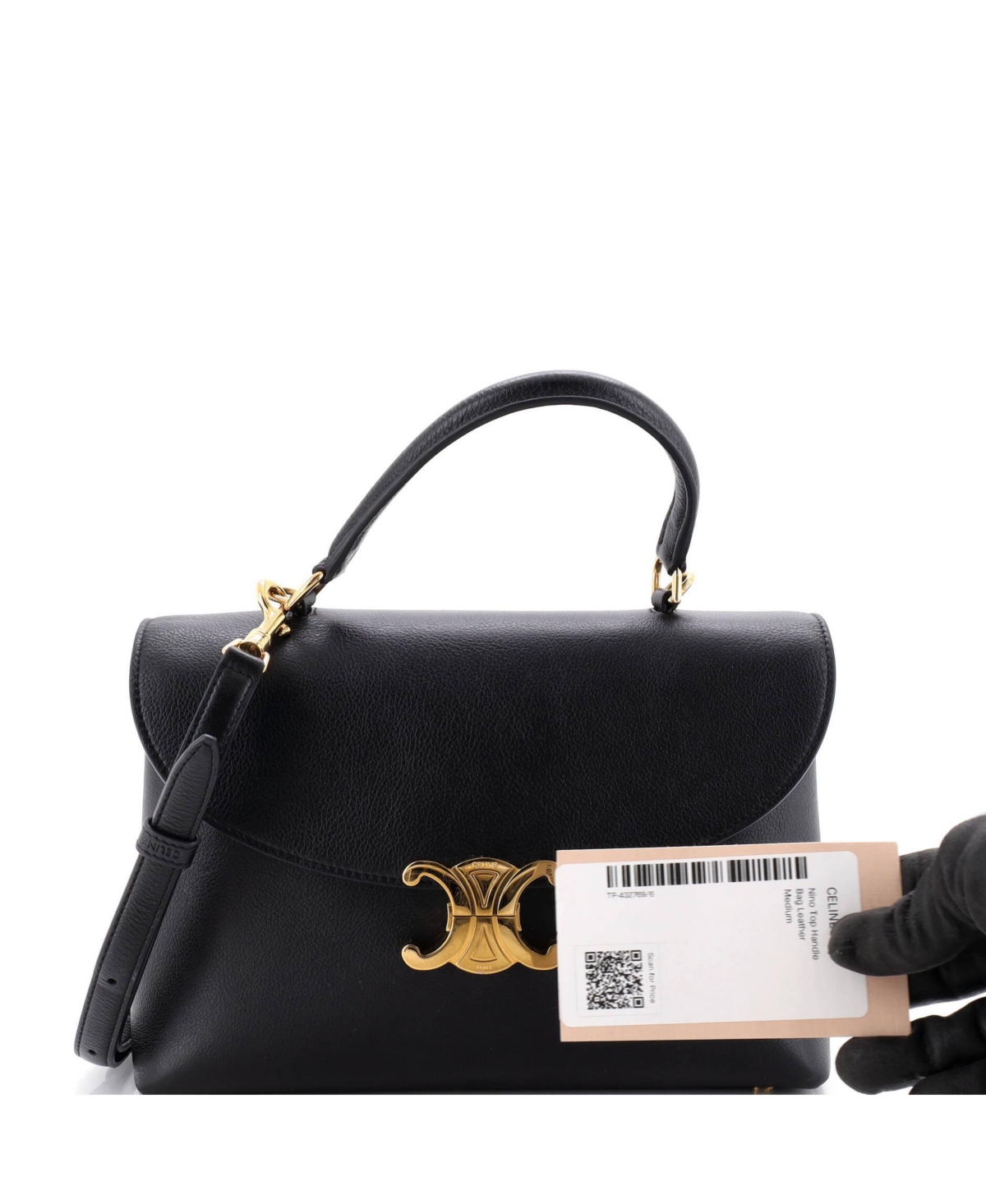 Click here for Pre-Owned Celine Medium Nino Top Handle Bag Leathe... prices