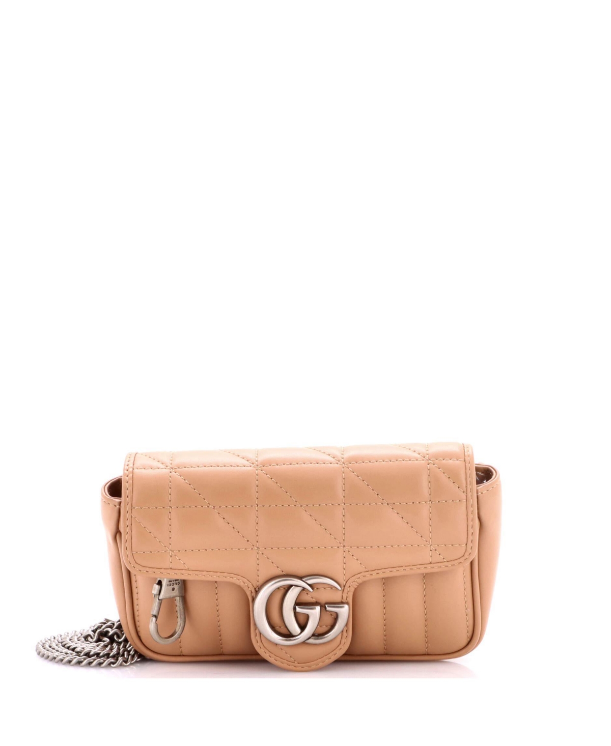 Click here for Pre-Owned Gucci Super Mini Gg Marmont Flap Bag Mix... prices