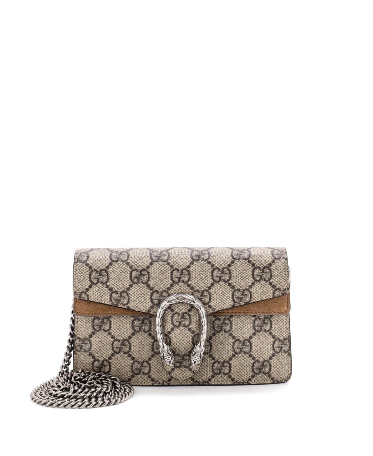 Click here for Pre-Owned Gucci Super Mini Dionysus Bag Gg Coated... prices