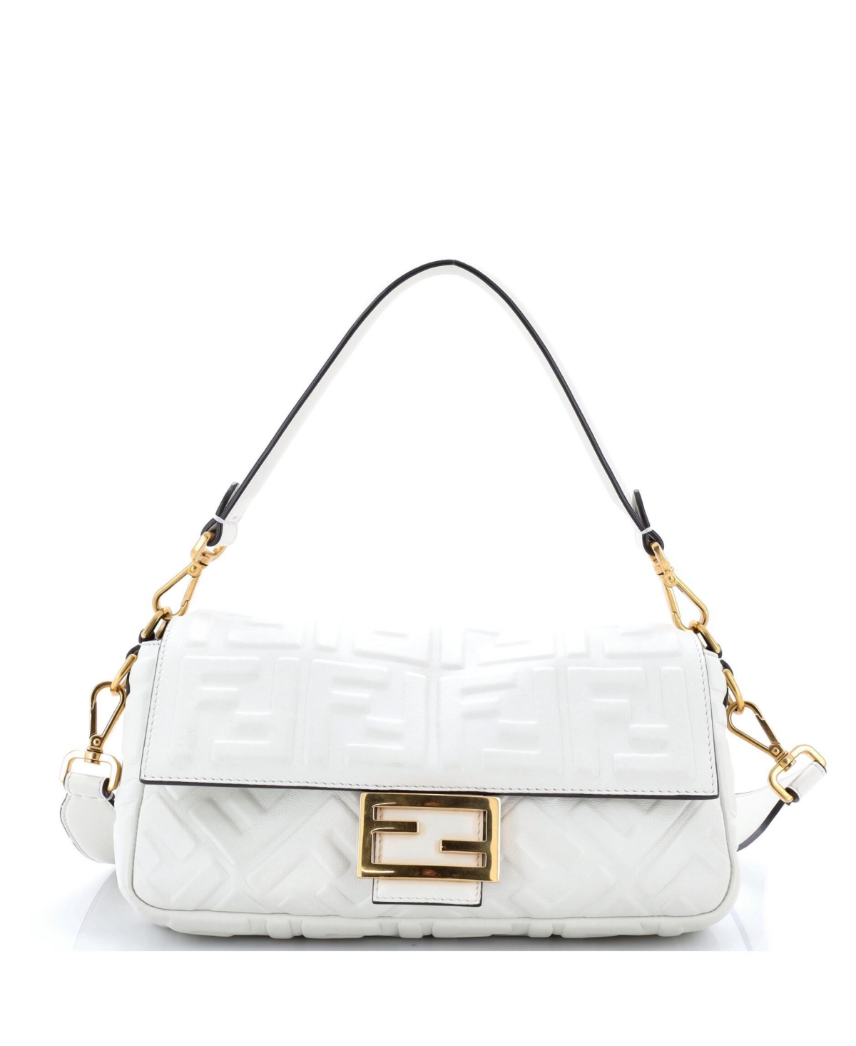Click here for Pre-Owned Fendi Medium Baguette Nm Bag Zucca Embos... prices