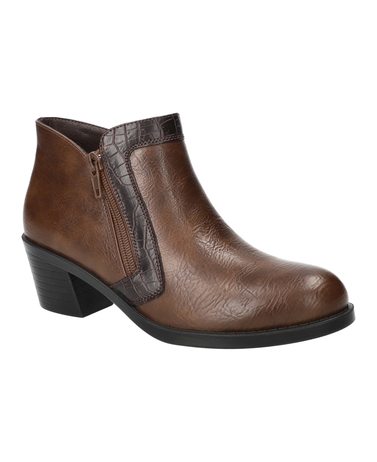 Click here for Easy Street Womens Bradley Block Heel Ankle Bootie... prices