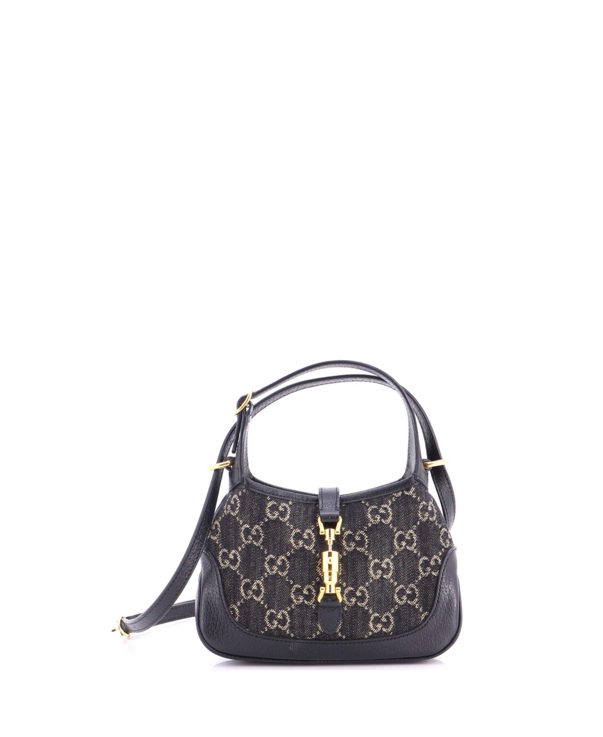 Click here for Pre-Owned Gucci Mini Jackie 1961 Hobo Gg Denim - B... prices