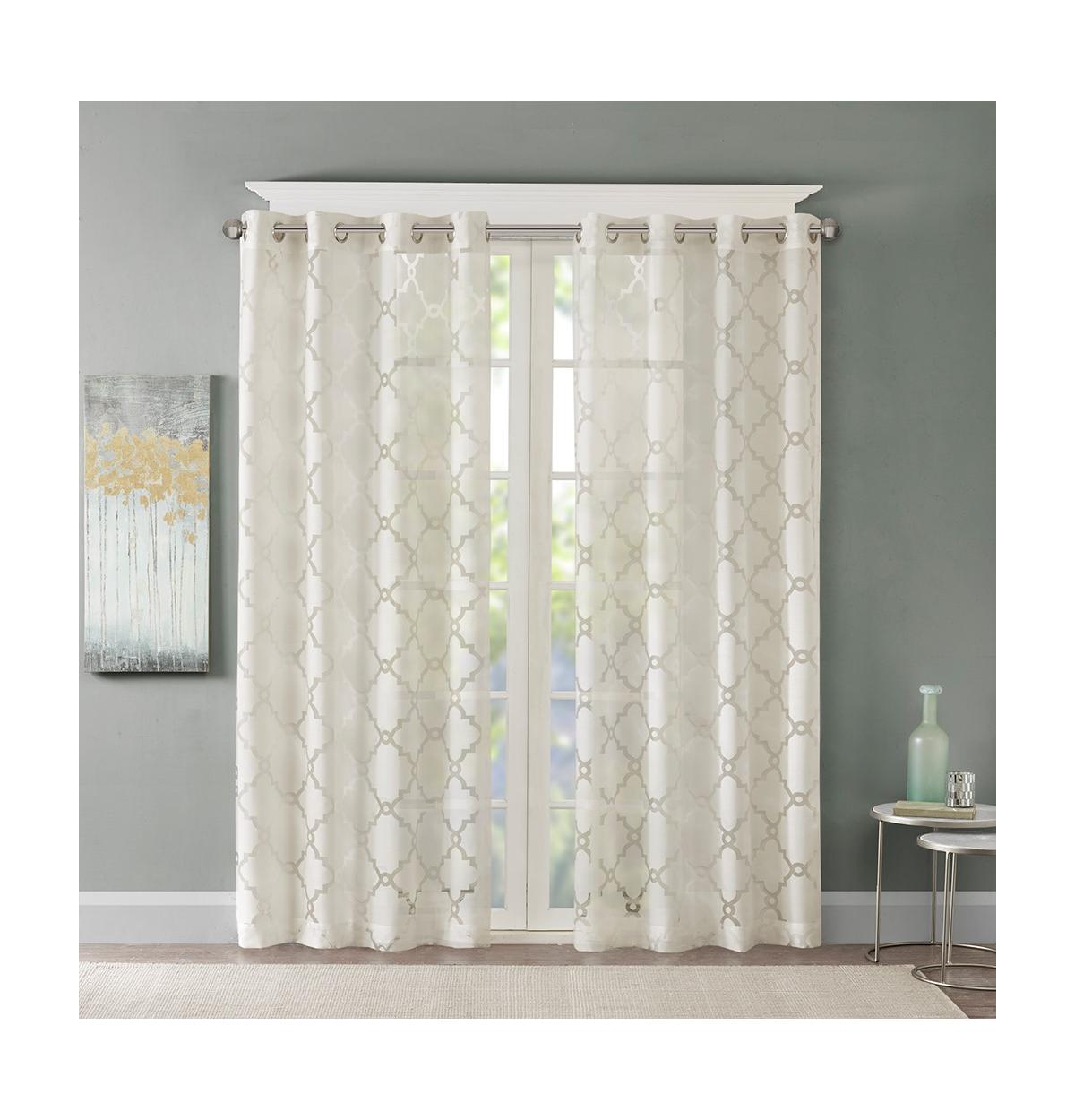 Click here for Avobird Fretwork Burnout Sheer Curtain Panel prices
