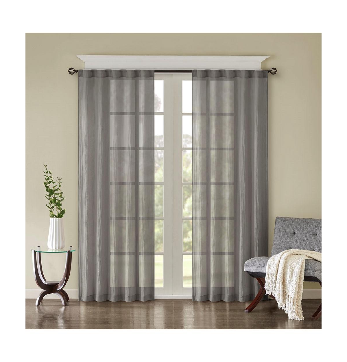 Click here for Avobird Solid Crushed Curtain Panel Pair 2 Pieces... prices