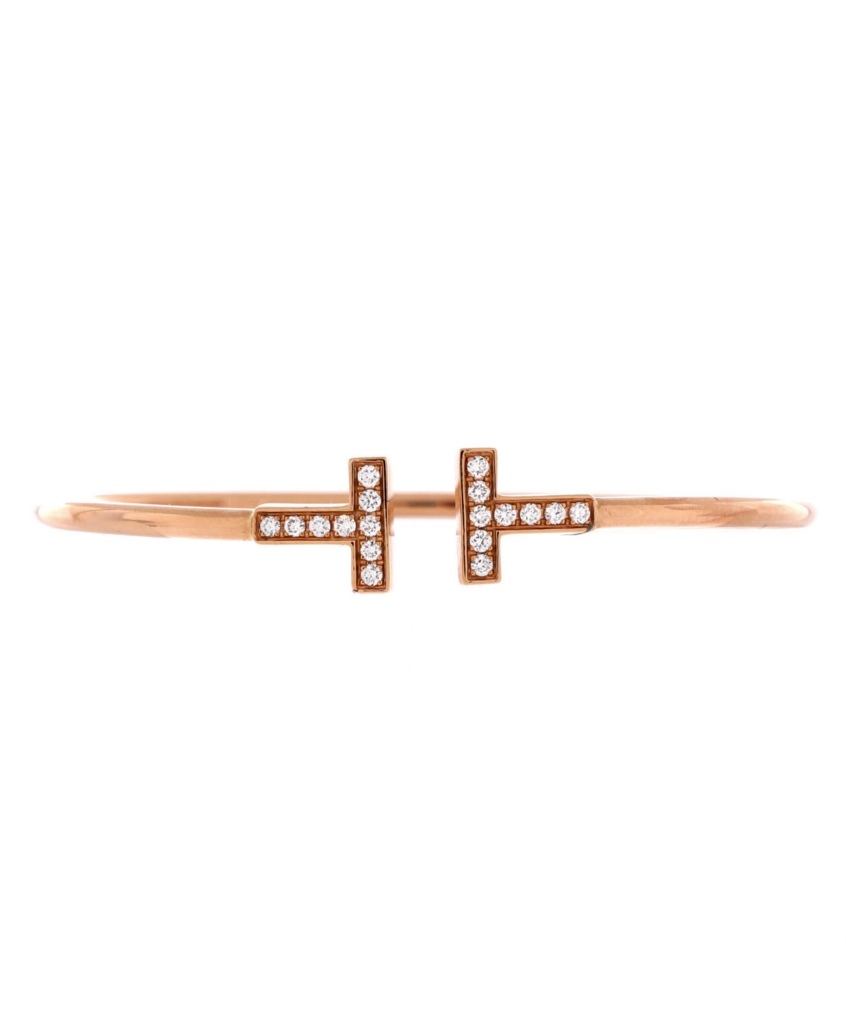 Click here for Pre-Owned Tiffany & Co T Wire Bracelet - 18k rose... prices