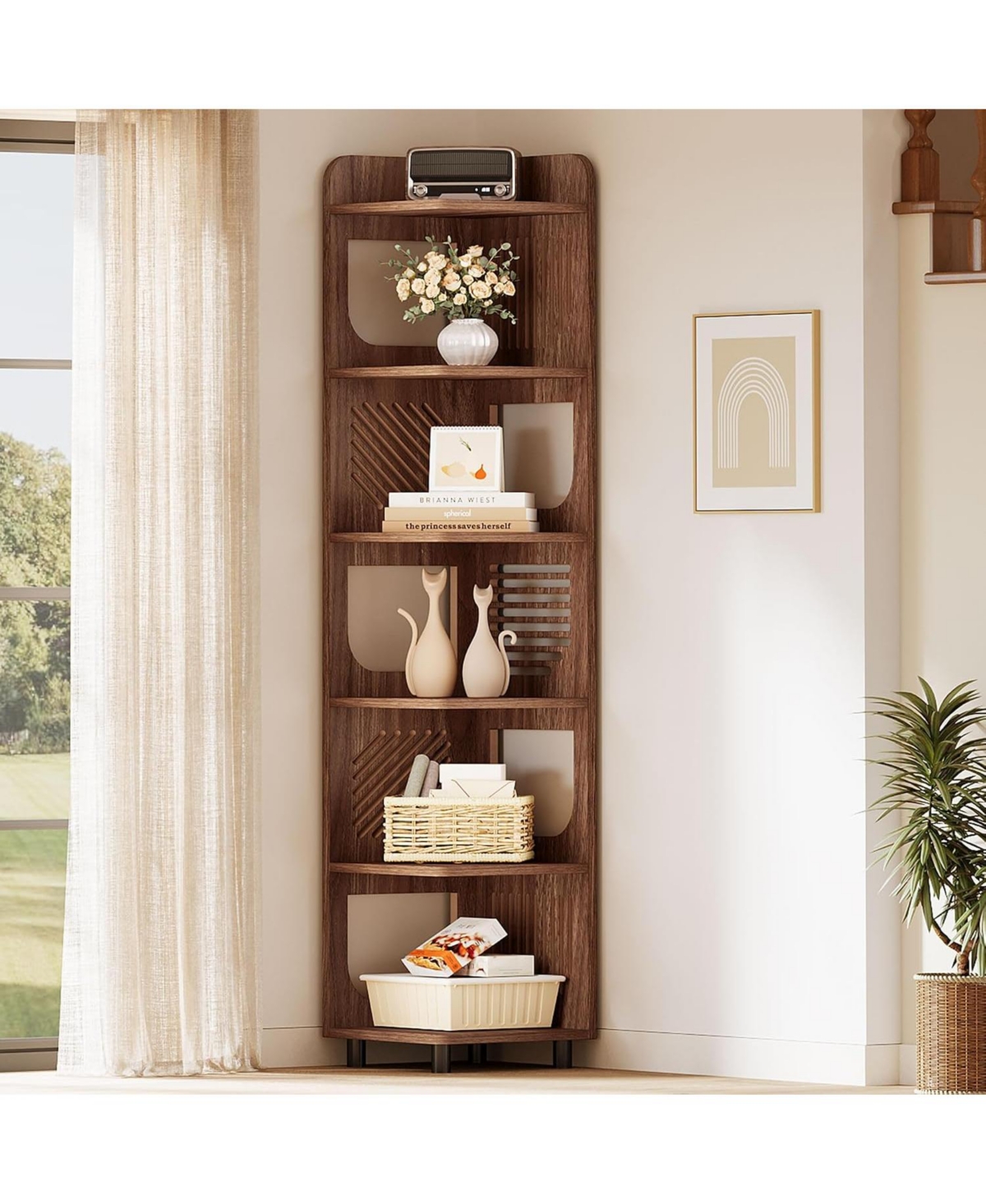 Click here for Tribesigns 6-Tier Tall Corner Shelf  71-Inch Rusti... prices