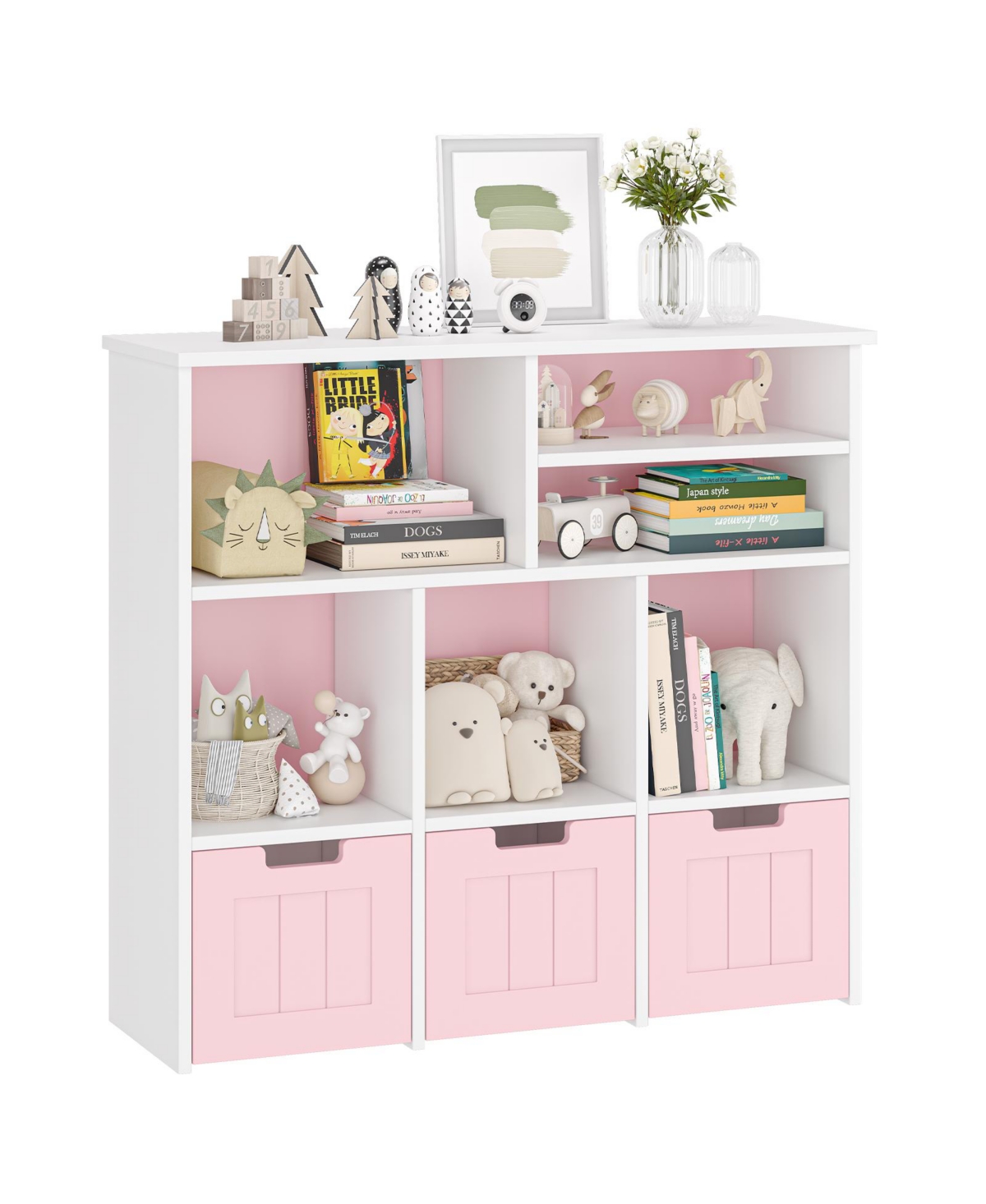 Click here for homfan Kids Storage Cabinet with 3 Drawers and 6 C... prices