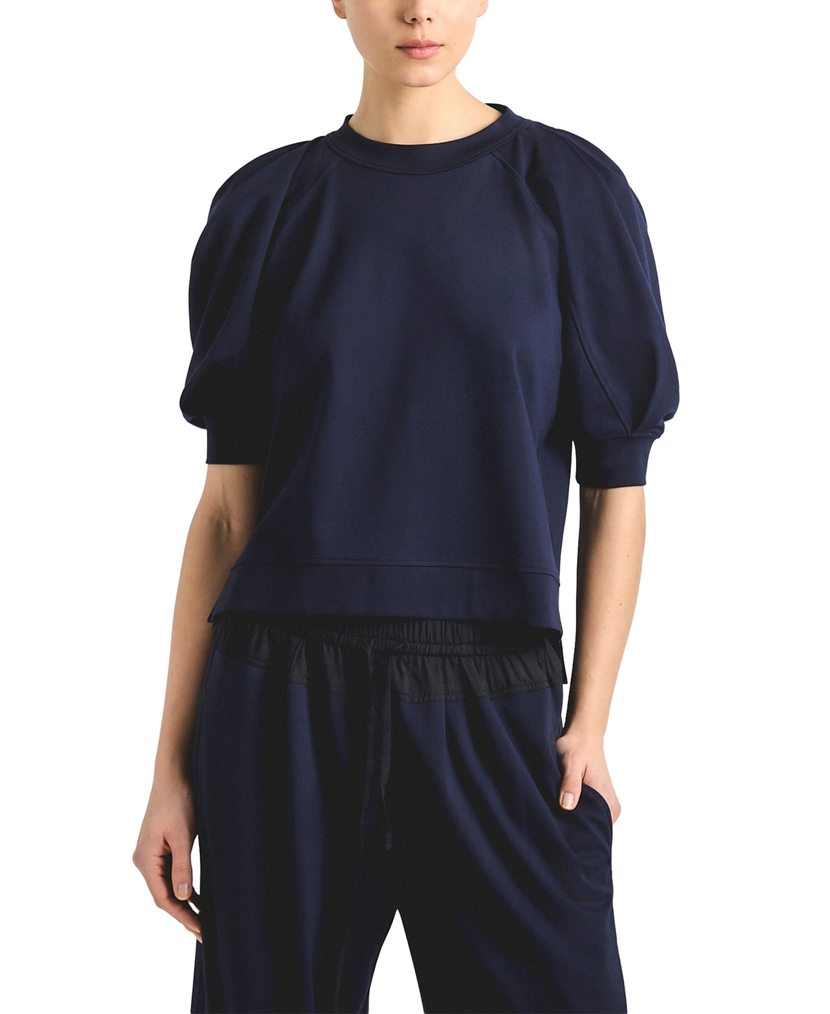 Click here for Derek Lam 10 Crosby Womens Puff-Sleeve Crewneck Kn... prices