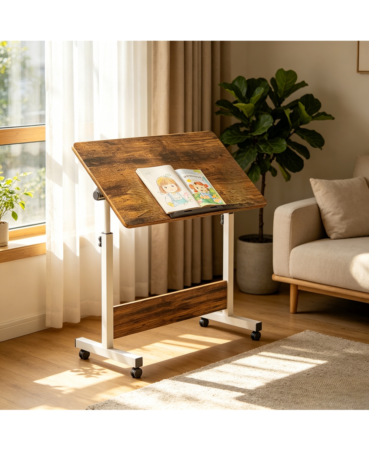 Click here for homfan Adjustable Standing Desk on Wheels  31.5x15... prices