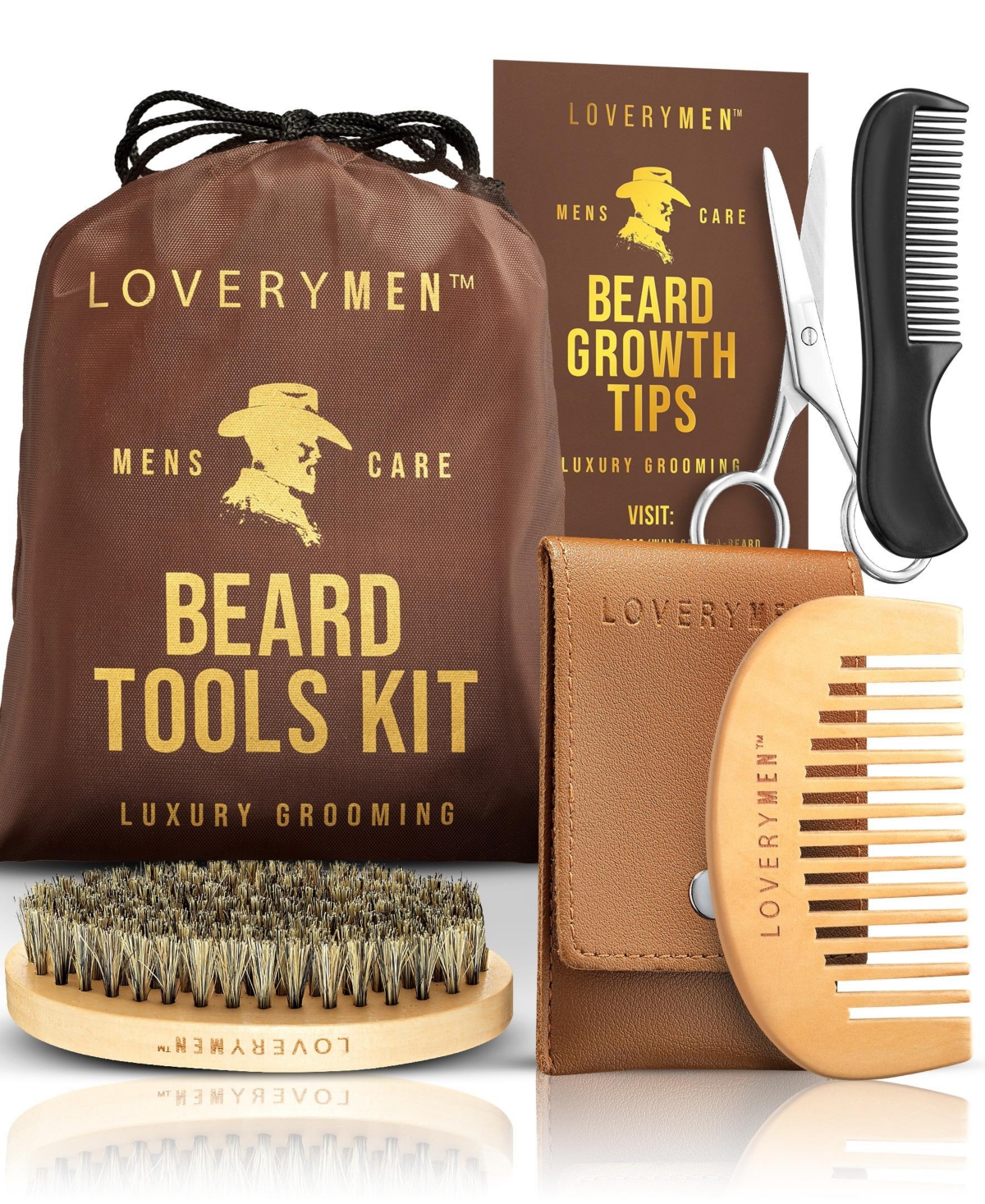 Click here for Lovery 6-Piece Men Beard Tools Grooming Gift Set -... prices