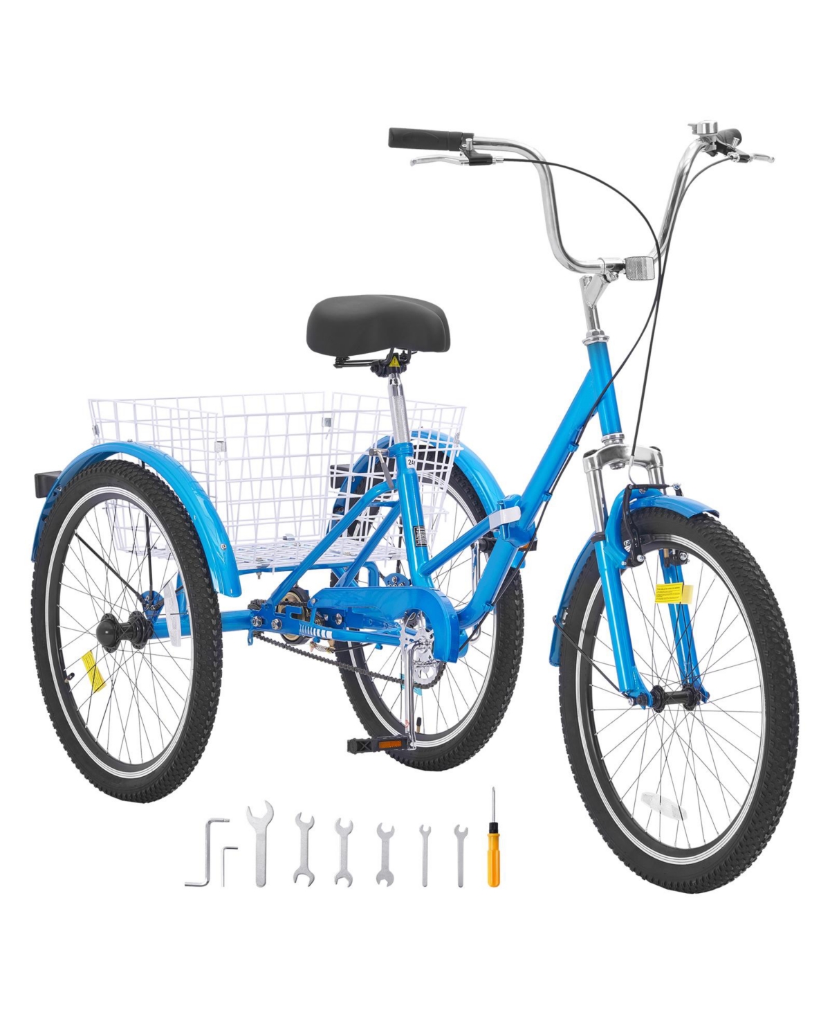 Click here for Vevor Folding Adult Tricycle 24 Adult 3-Wheel Fold... prices