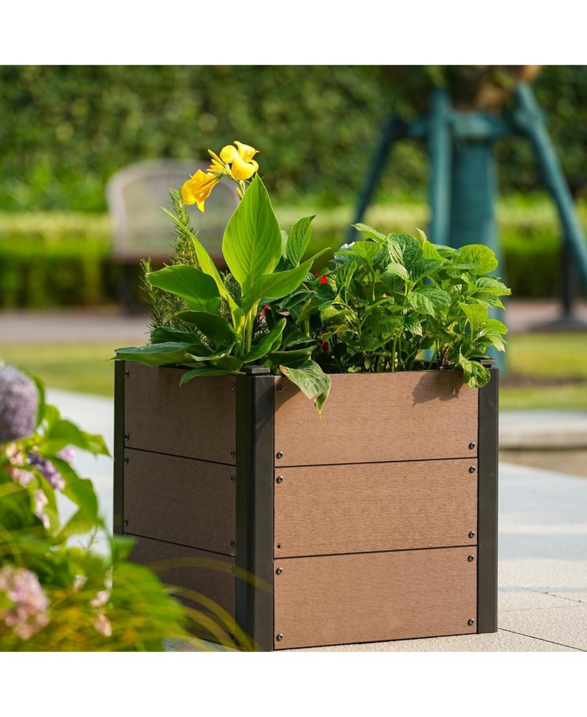 Click here for Xo Wood-Look Raised Garden Bed  Deep Composite Pla... prices