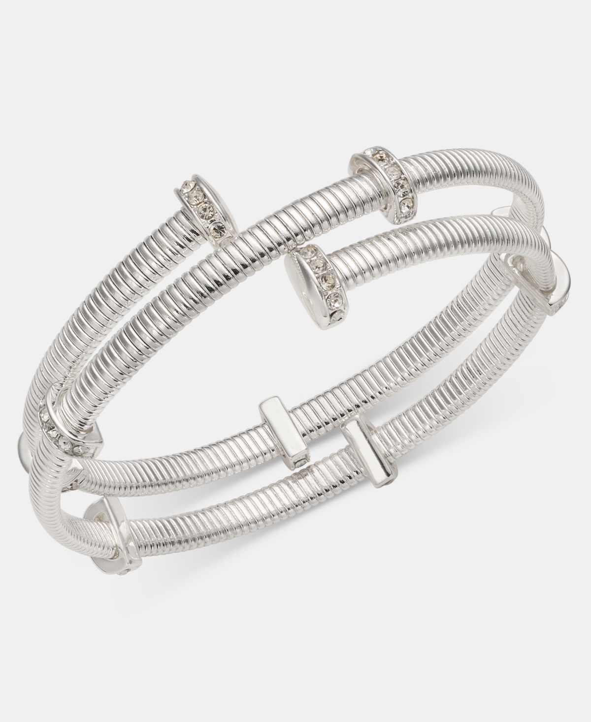 Click here for Anne Klein Pave Rondelle Coil Bracelet - Crystal prices