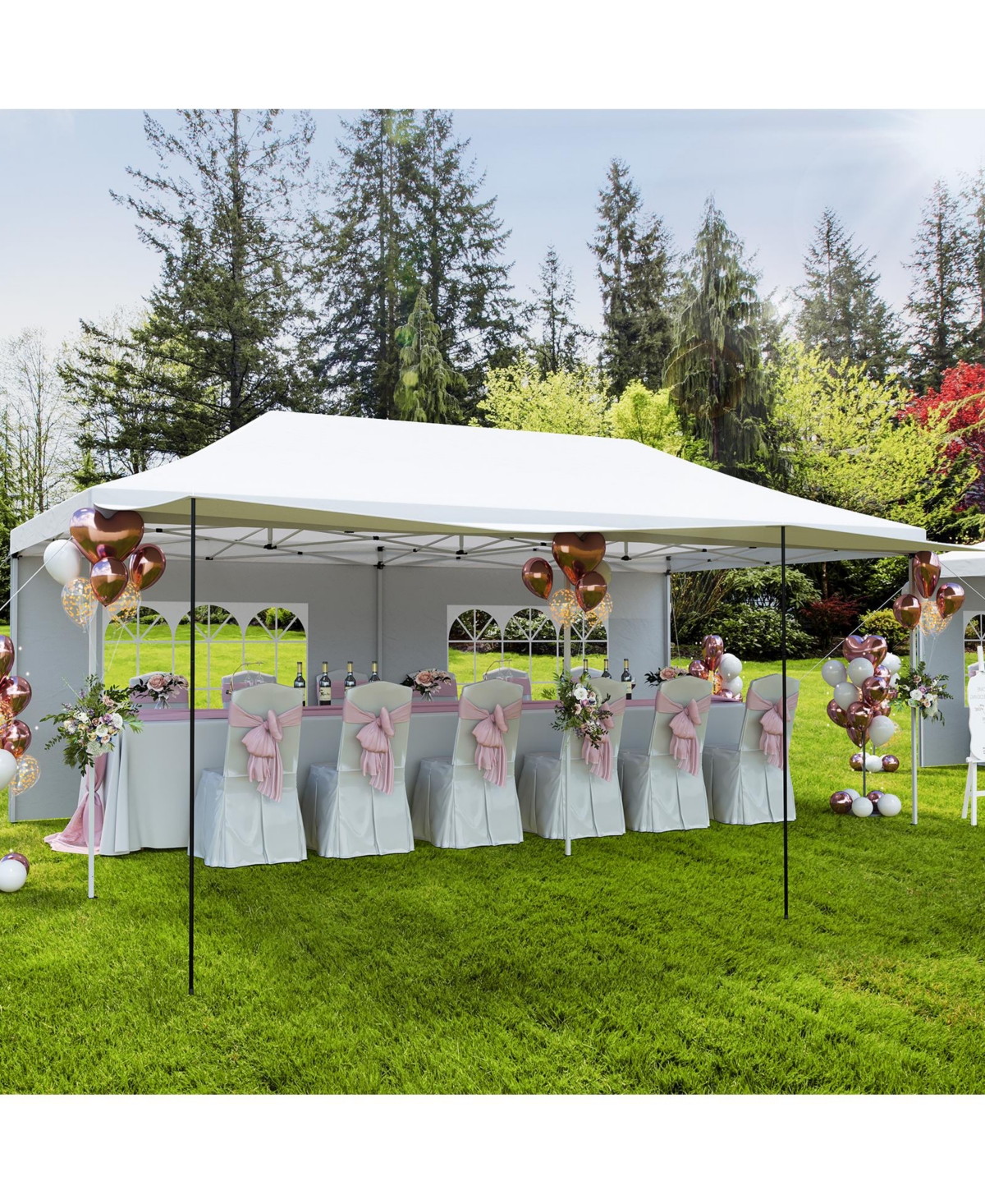 Click here for homfan 10x20 Pop Up Canopy Tent with 5 Removable S... prices