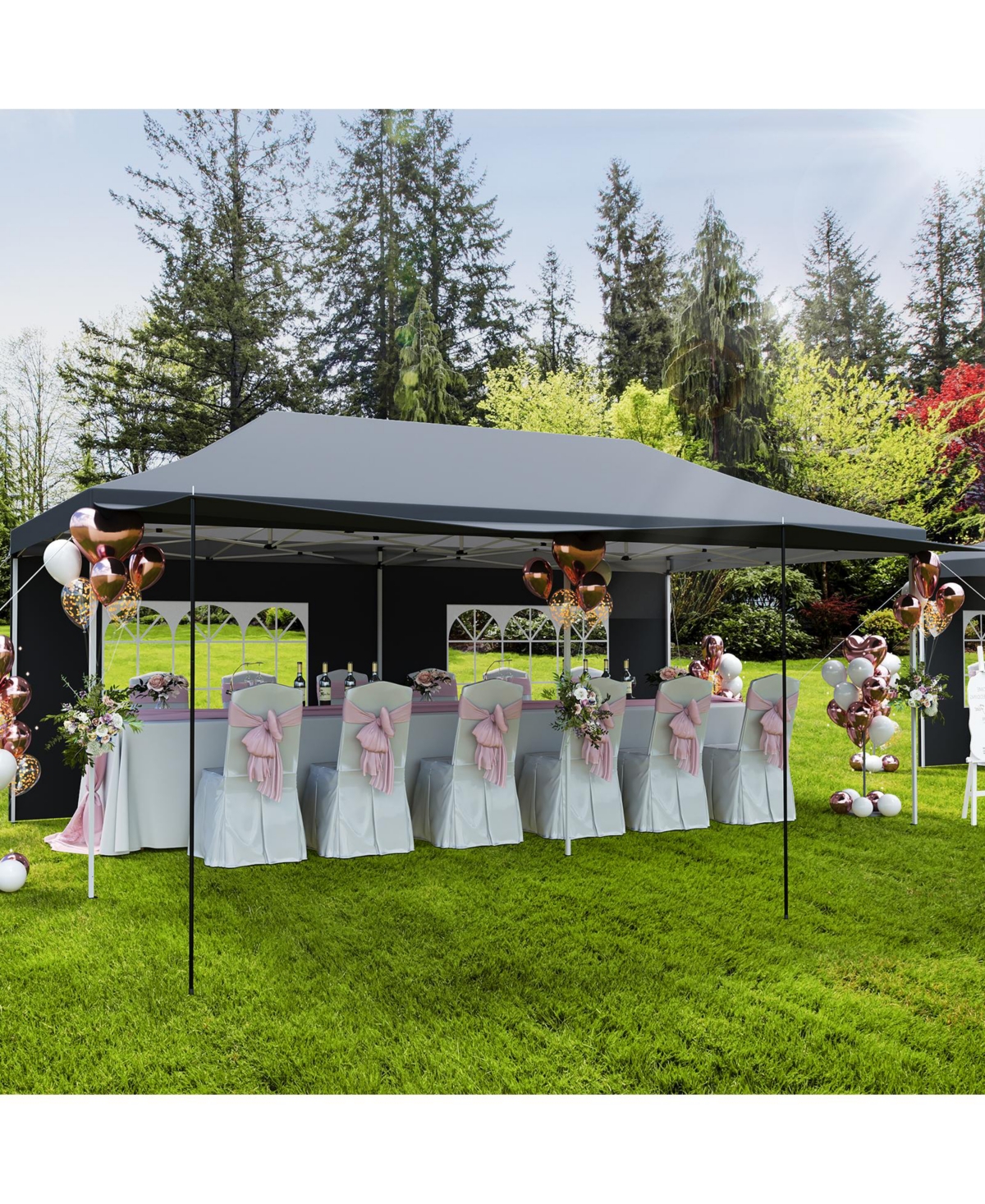 Click here for homfan 10x20 Pop Up Canopy Tent with 5 Removable S... prices