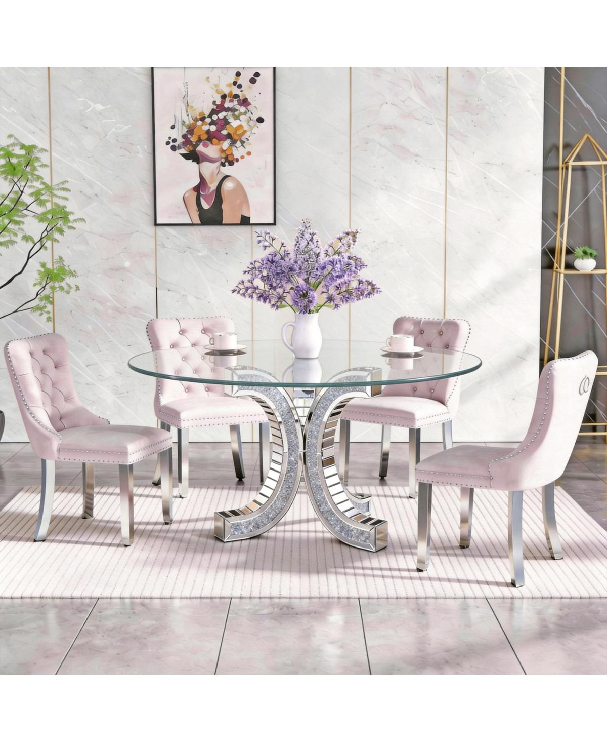 Click here for Streamdale Furniture Crushed Diamond Mirrored Roun... prices