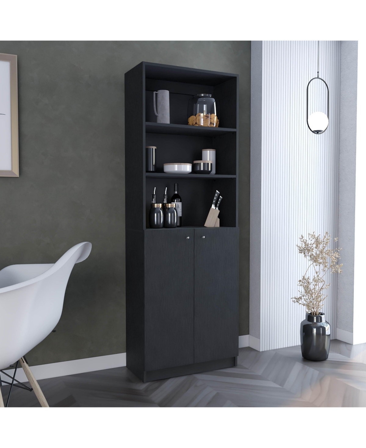 Click here for flynama Modern 2 Door Bookcase with Multi Tier Sto... prices
