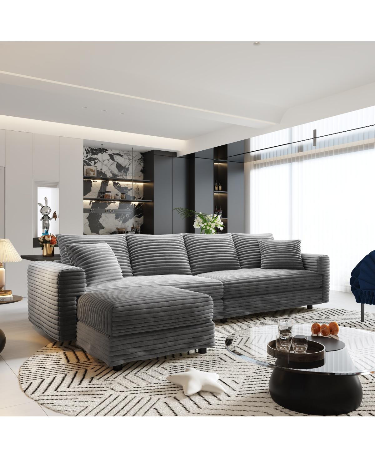 Click here for Streamdale Furniture 102.4 Modern Plush Corduroy 4... prices