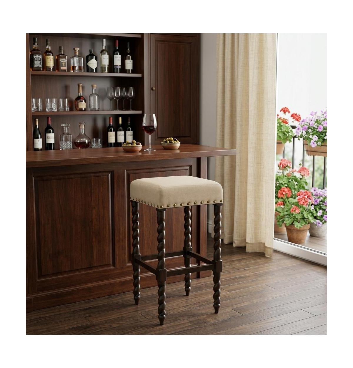Click here for HomeRoots 30 Solid Wood Backless Bar Height Bar Ch... prices