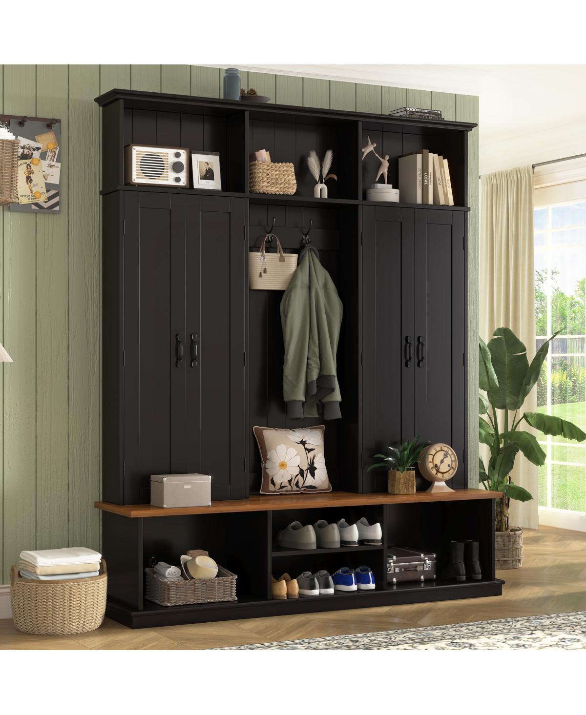 Click here for Streamdale Furniture 62.2W Farmhouse Hall Tree wit... prices