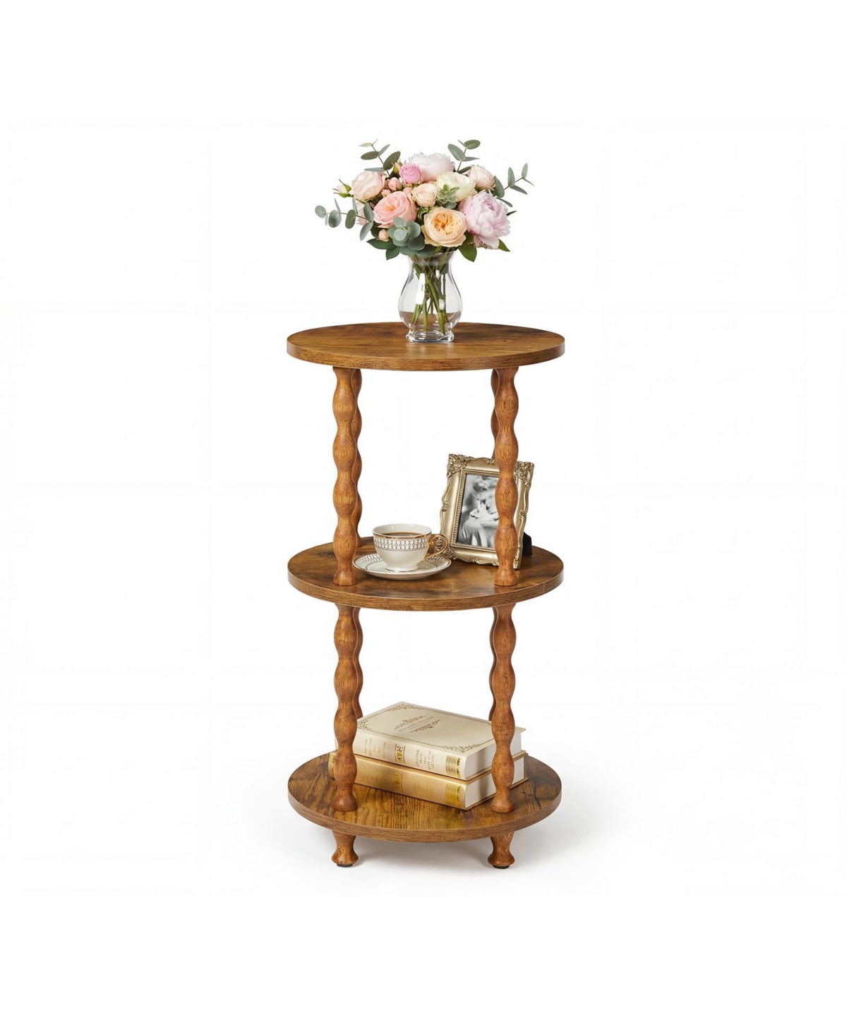 Click here for gaomon Three-Tier Spiral-Leg Round Side Table-a co... prices