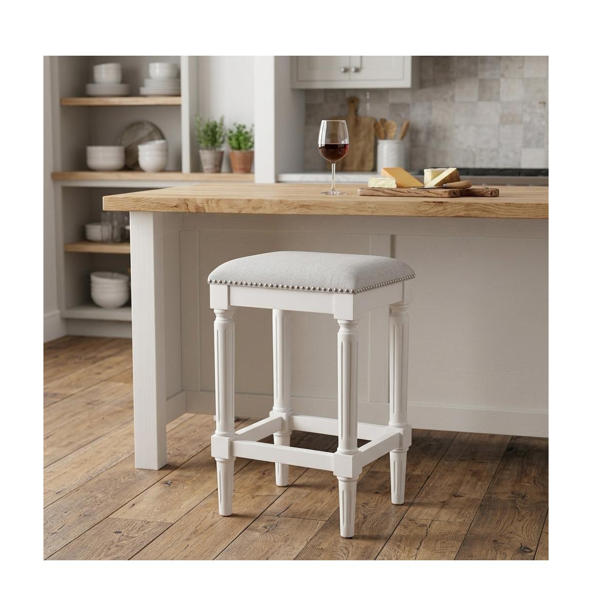Click here for HomeRoots 27 Solid Wood Backless Counter Height Ba... prices