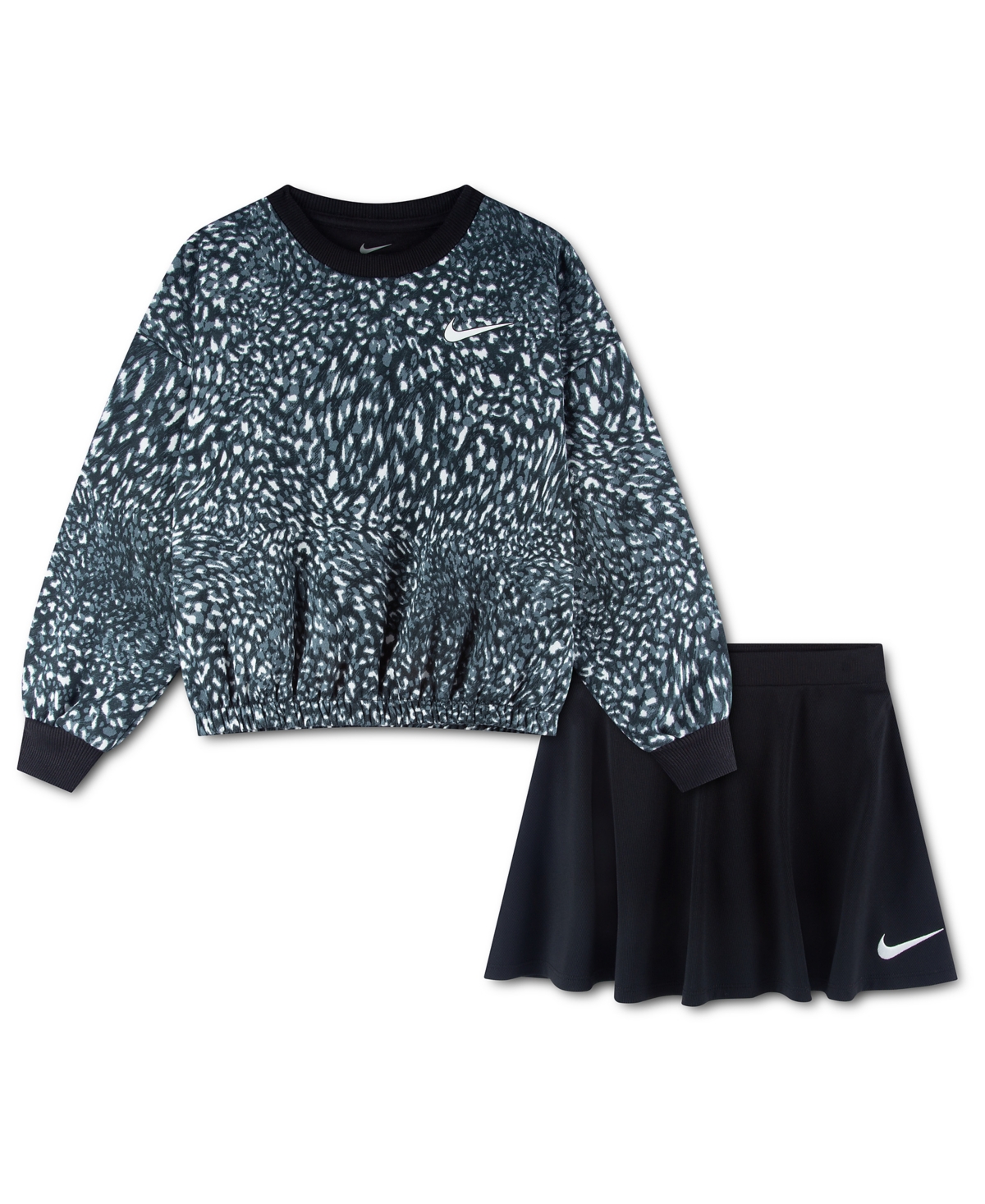 Click here for Nike Girls 4-6X Allover Printed Top and Skirt  2-P... prices