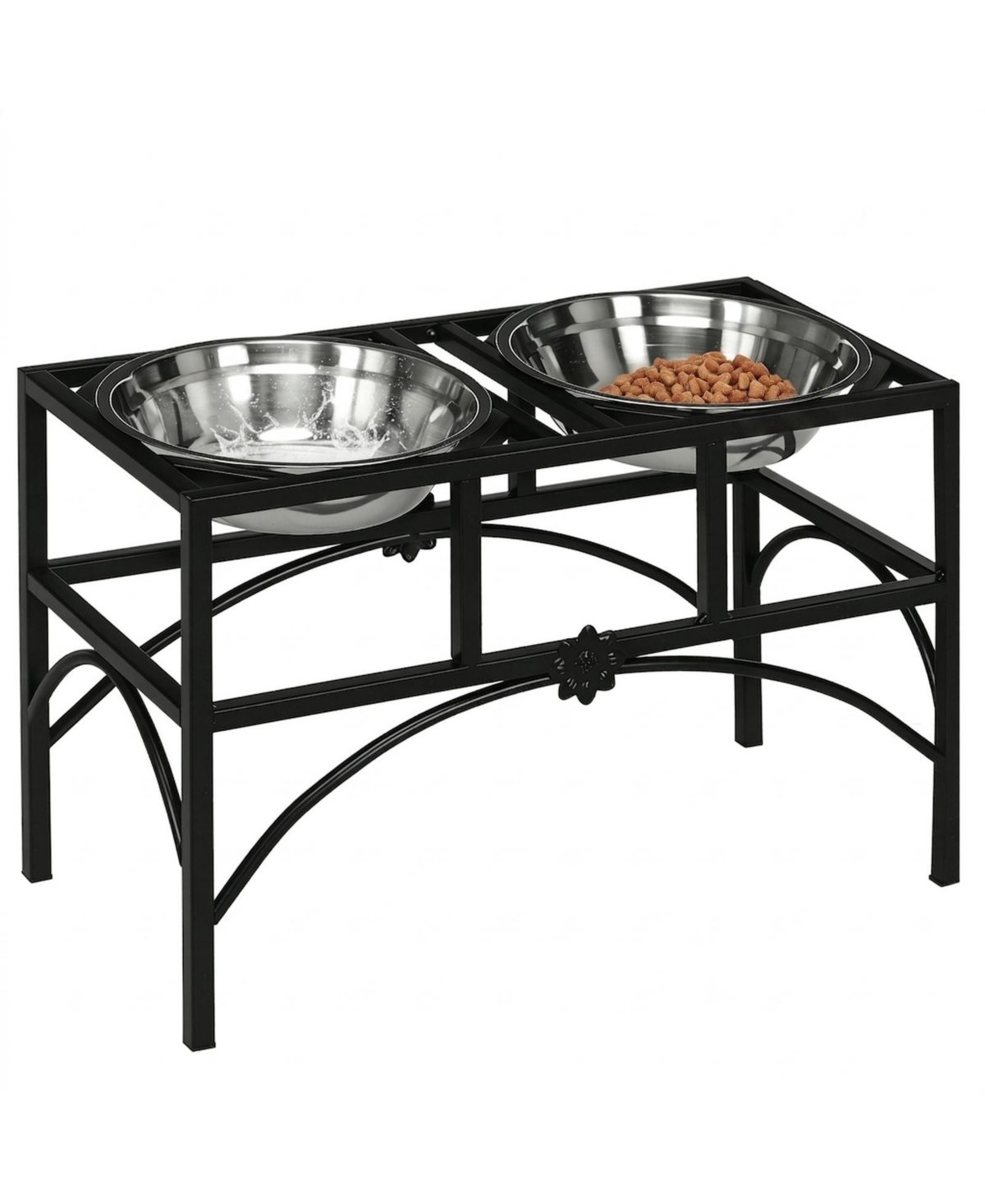 Click here for Ruie 14 in Elevated Double Dog Bowls Heavy Duty Ir... prices