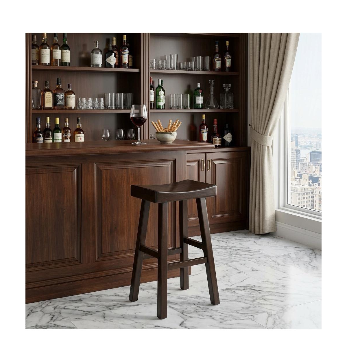 Click here for HomeRoots 30 Solid Wood Backless Bar Height Bar Ch... prices
