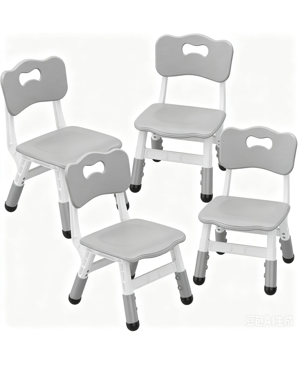 Click here for homfan 4 Pack Adjustable Height Kids Plastic Chair... prices