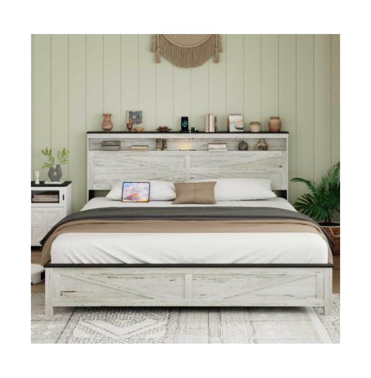 Click here for Lucky One King Size Bed Frame with Wooden Headboar... prices