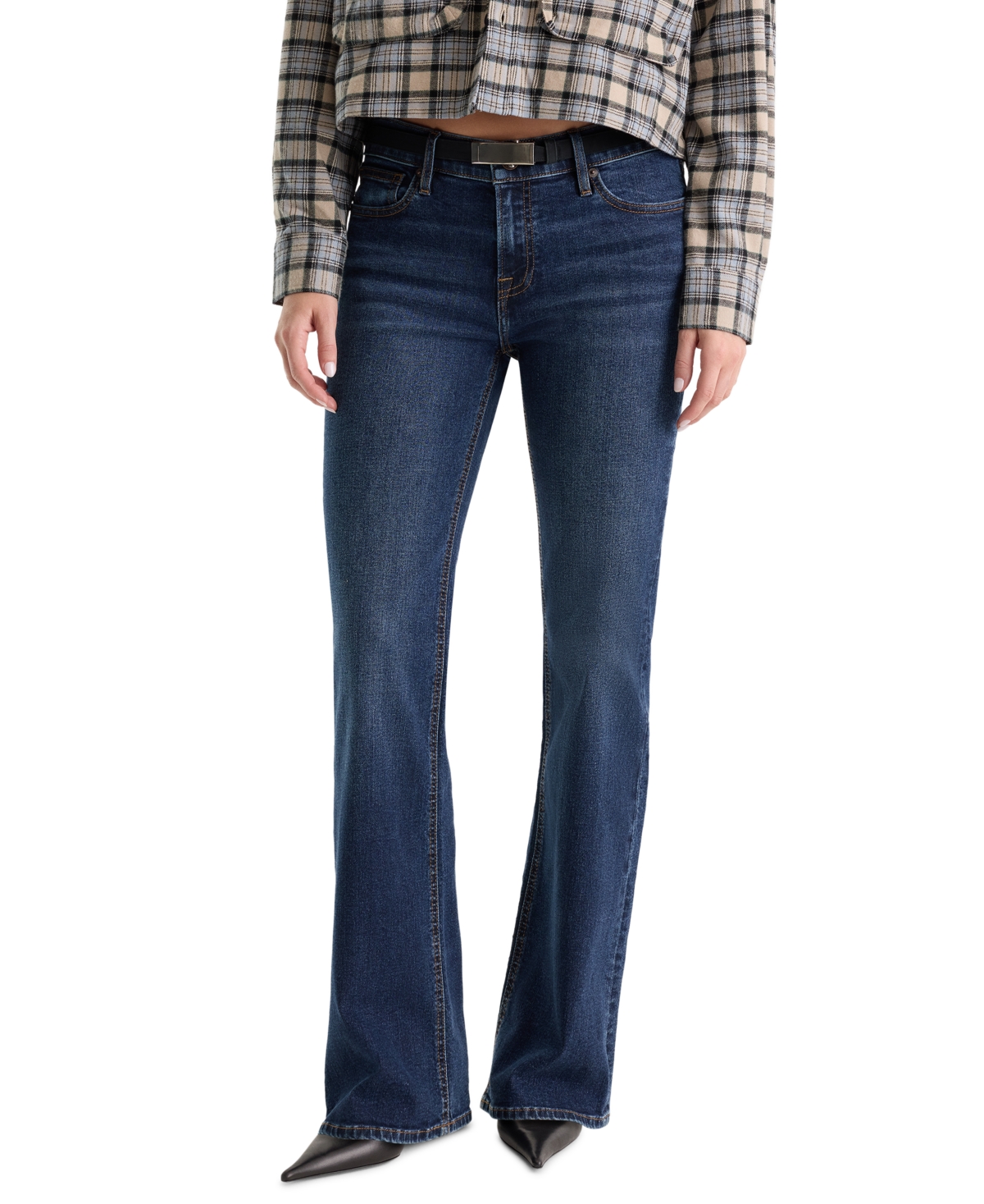 Click here for Good American Womens Low-Rise Bootcut Stretch Jean... prices