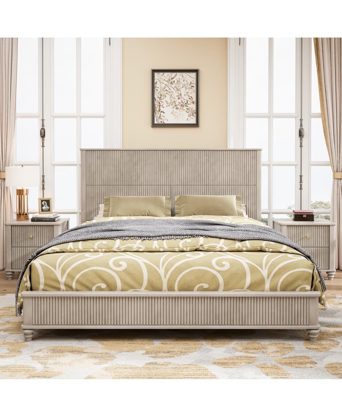 Click here for Streamdale Furniture King Solid Wood Platform Bed... prices