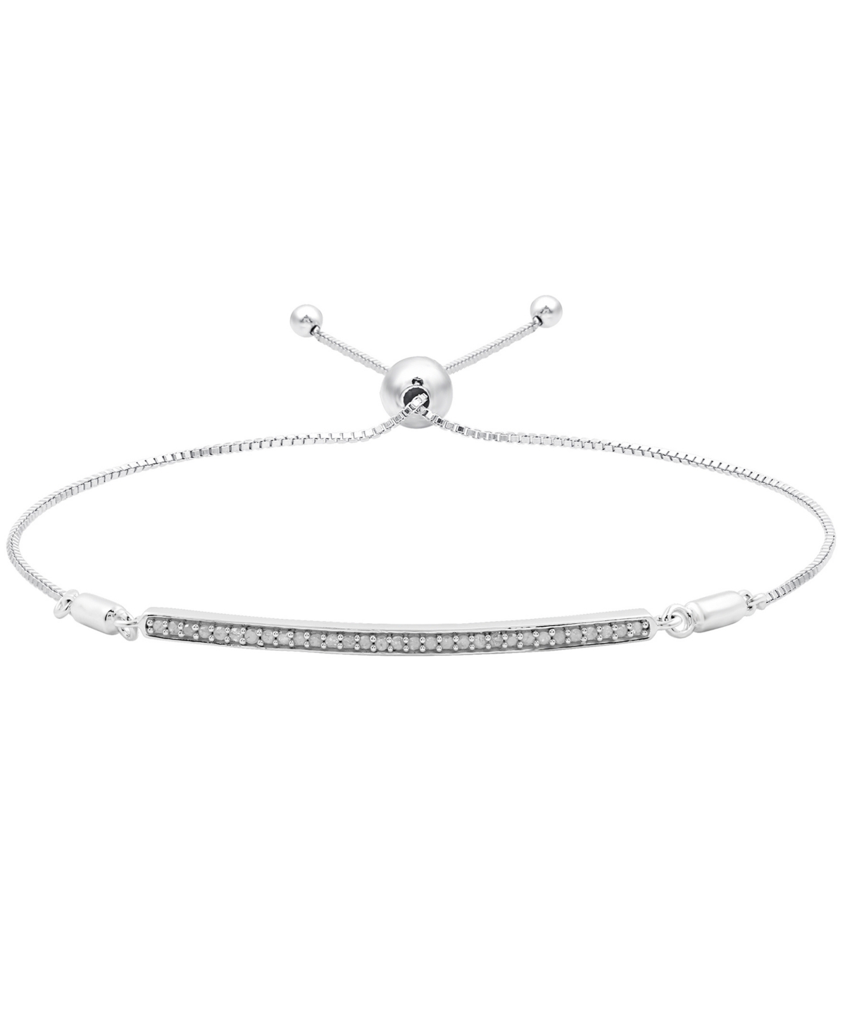 Click here for Diamond Bar Bolo Bracelet (1/6 ct. t.w.) in Sterli... prices
