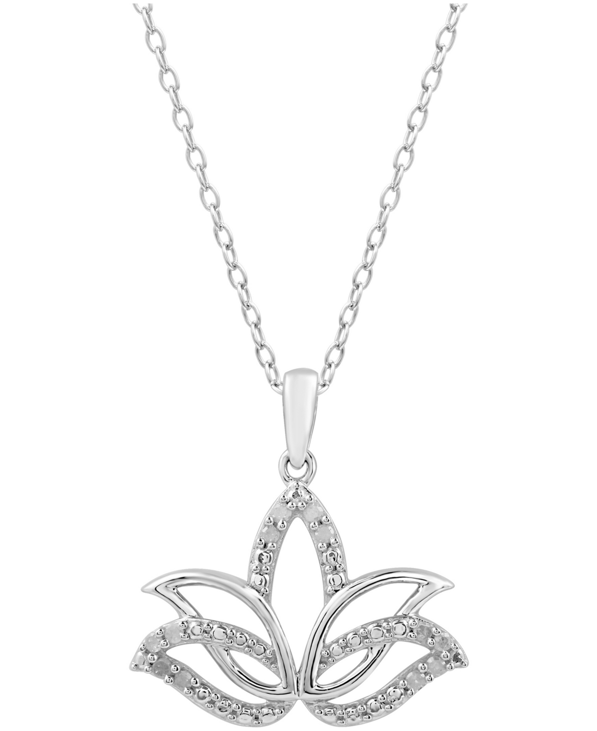 Click here for Diamond Lotus Blossom 18 Pendant Necklace (1/10 ct... prices