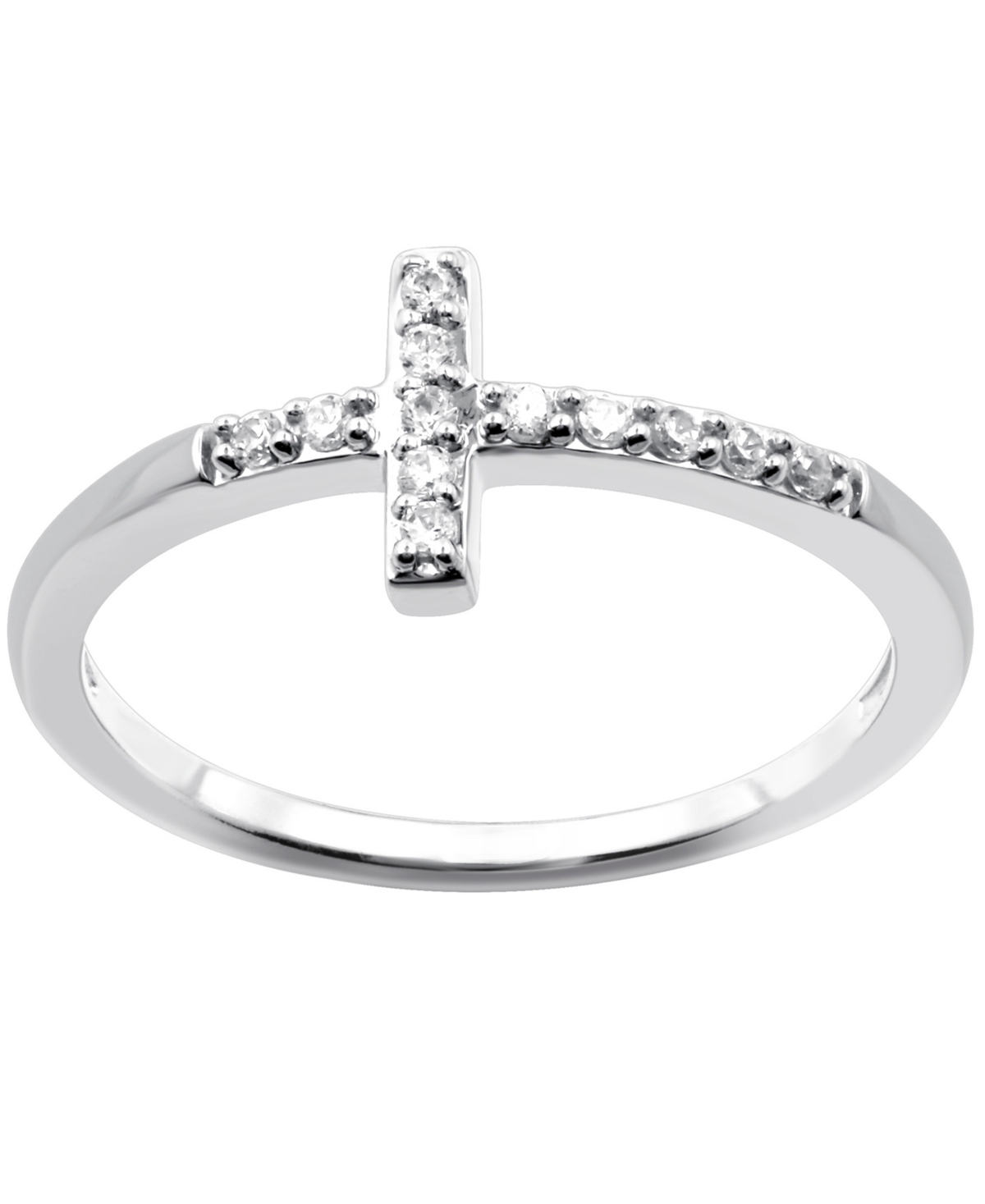 Click here for Diamond Cross Ring in Sterling Silver (1/10 ct. t.... prices
