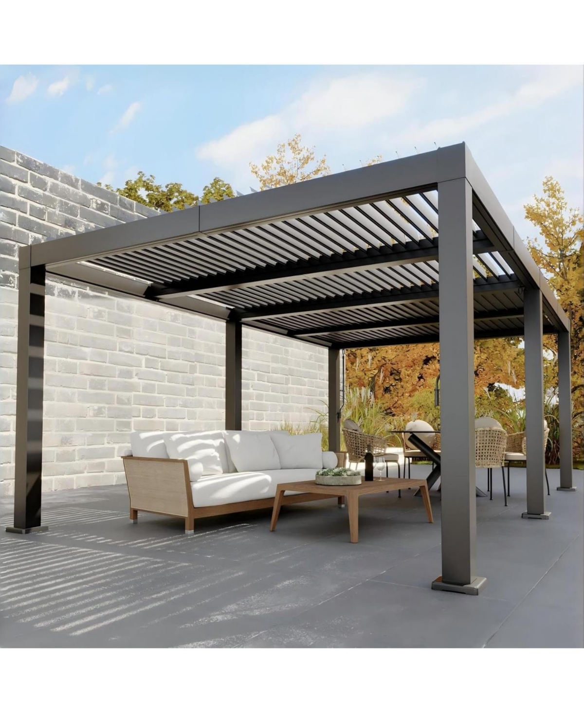Click here for gaomon Louvered Pergola - 12 x 20 All-Aluminum Out... prices