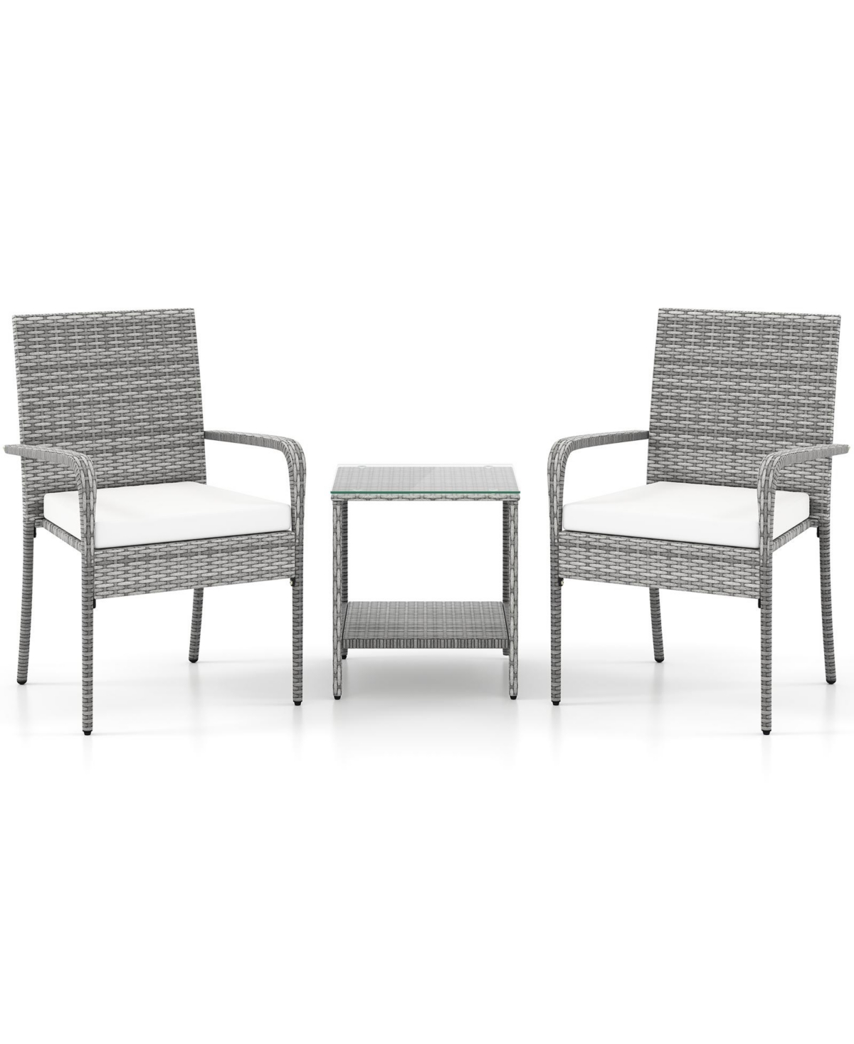 Click here for Sugift 3 Piece Patio Furniture Set with Seat Cushi... prices