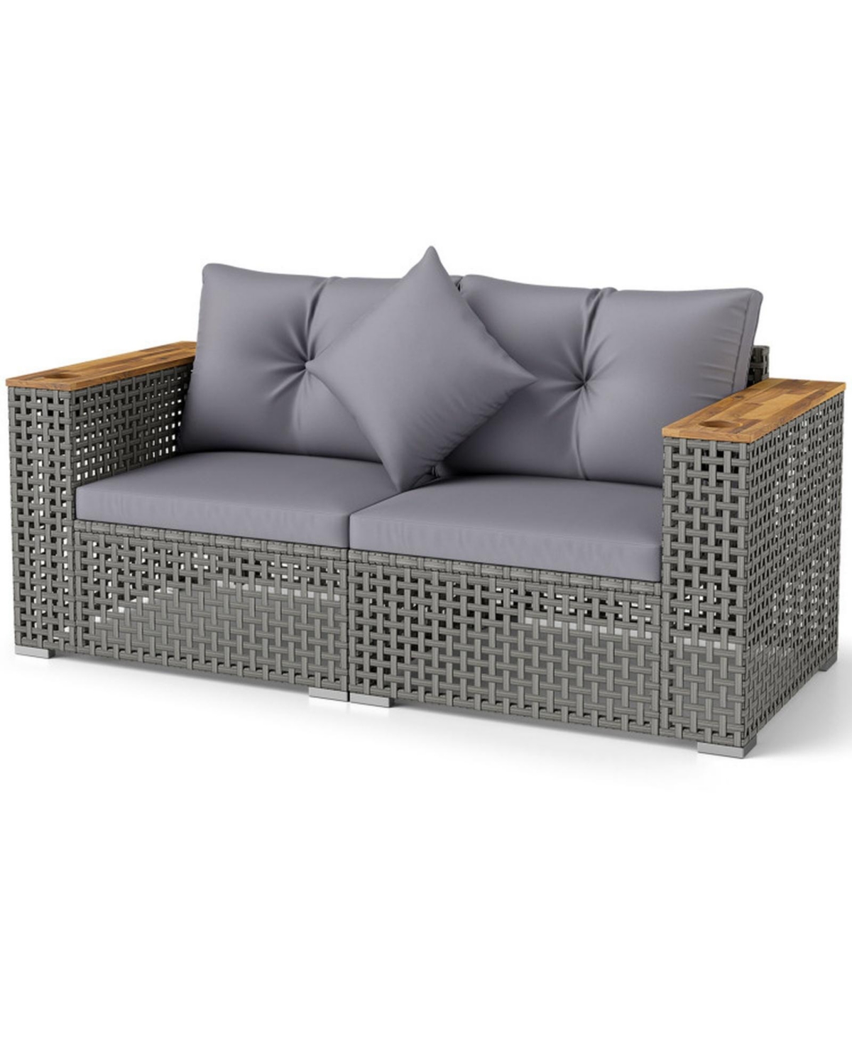 Click here for Sugift 2-Piece Modular Corner Sofa Set with Built-... prices