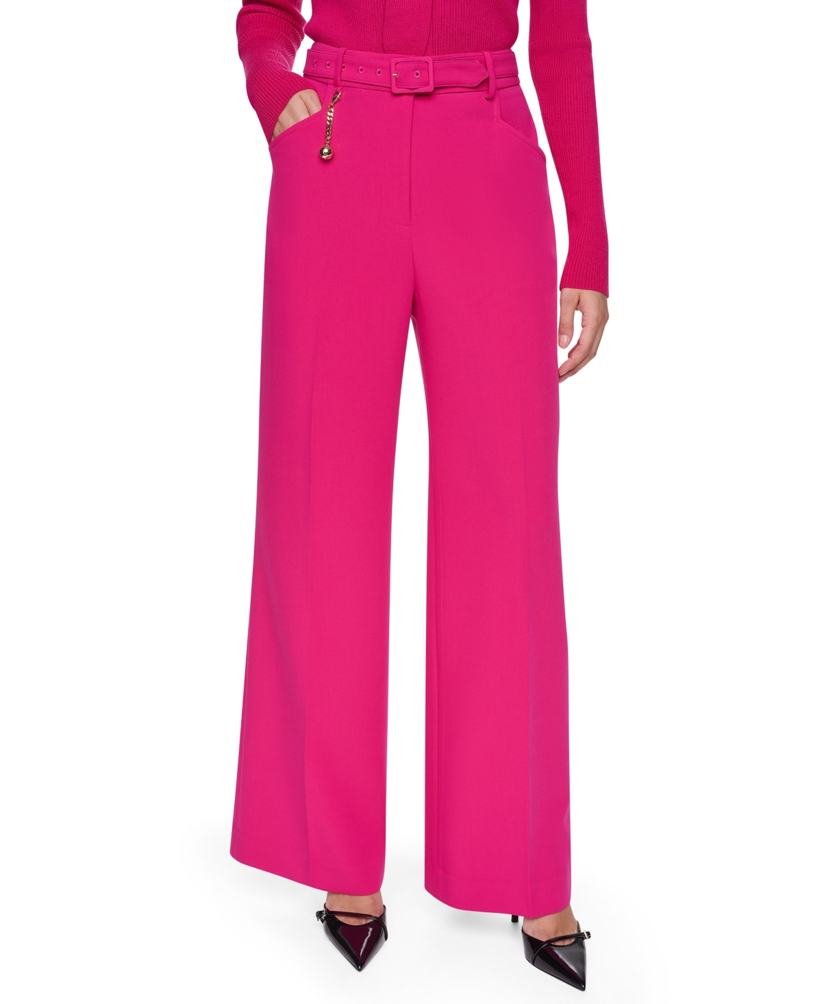 Click here for Sonia Rykiel Womens Mid-Rise Belted Straight Pants... prices